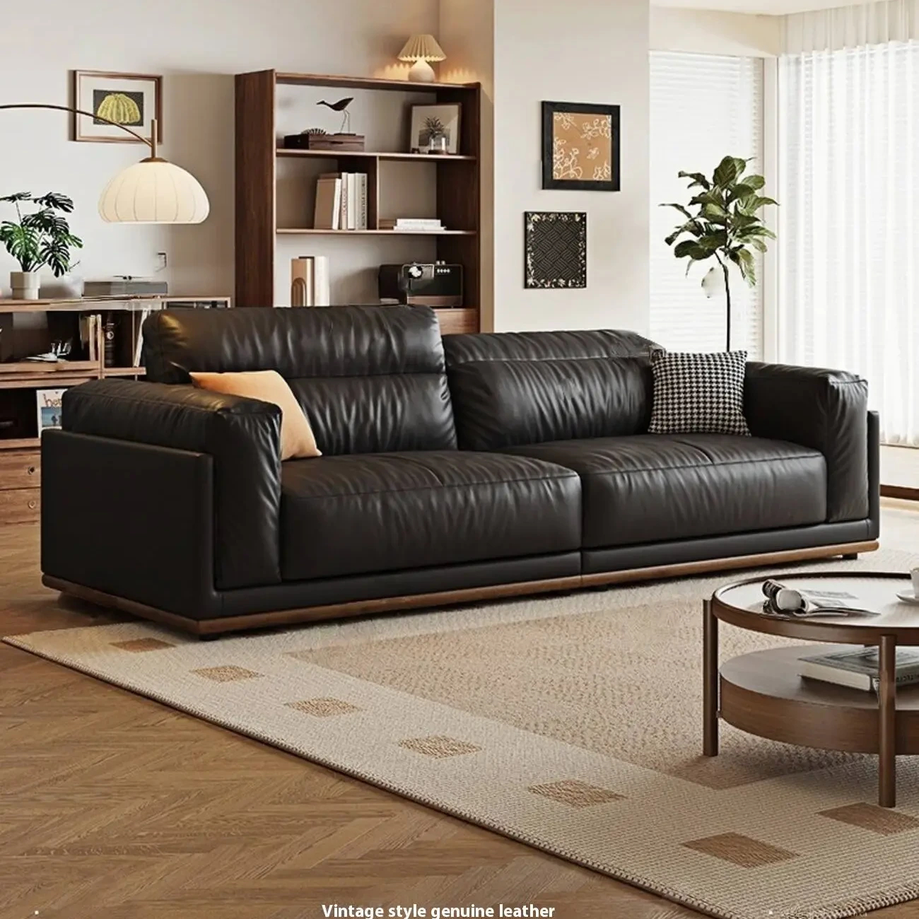 Globe Furnishings - "Embrace of Time" Retro Romantic Leather Sofa